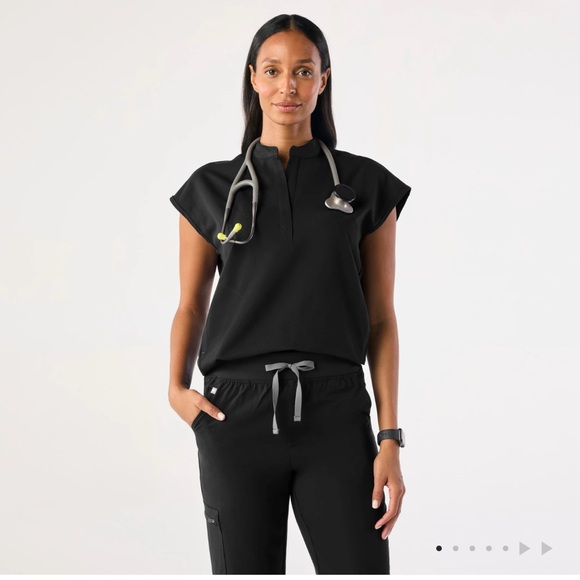 Figs | Tops | Figs Black Rafaela Scrub Top | Poshmark